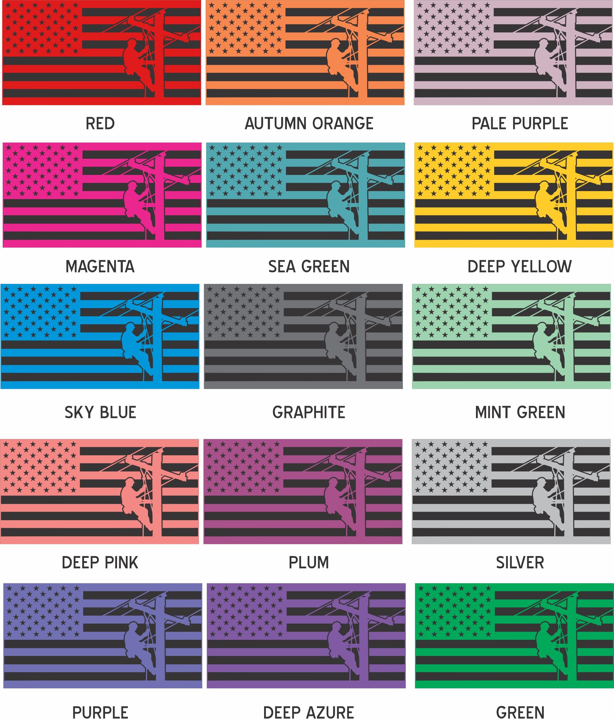Lineman Flag Reflective Decals – R & R Identification